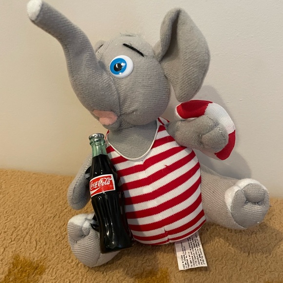 Coca Cola | Toys | Coca Cola Elephant Plush With Red Striped Shirt ...
